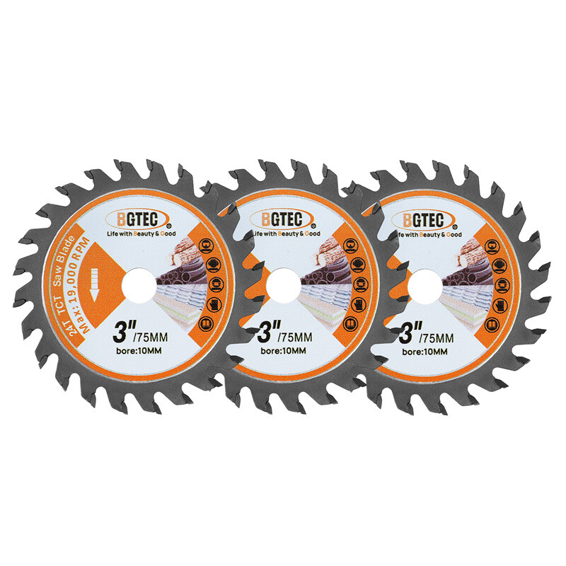 Saw Blade 3''/75mm TCT Carbide Wood Cutting Disc TCT 24T Cut-off Wheel ...