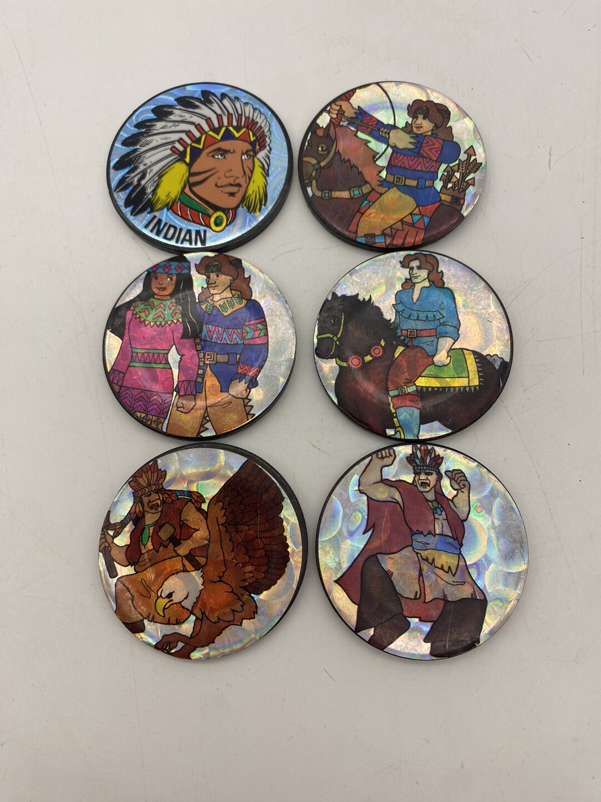 Vintage Metal Pog Slammers Lot Of 6 1990's All Indians | eBay