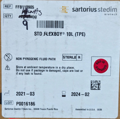 Sartorius Stedim FFB110905 STD Flexboy 10L TPE (Partial Case) | eBay