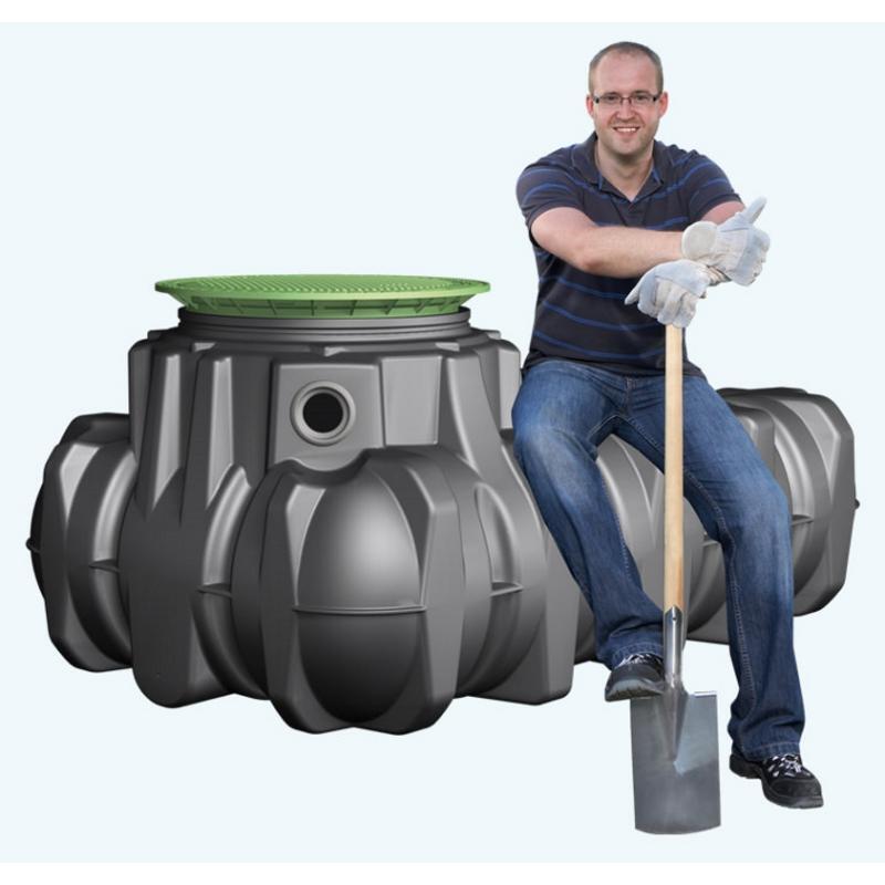 GRAF Regenwassertank Flachtank Wassertank Platin 5000 L PKW-befahrbar ...