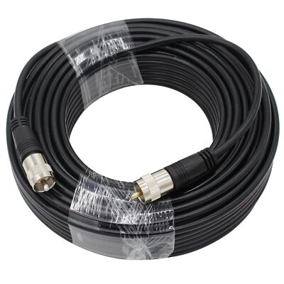 RG8X Coaxial CB Coax UHF Cable | 20/50/100ft | PL259 Male to Male ...