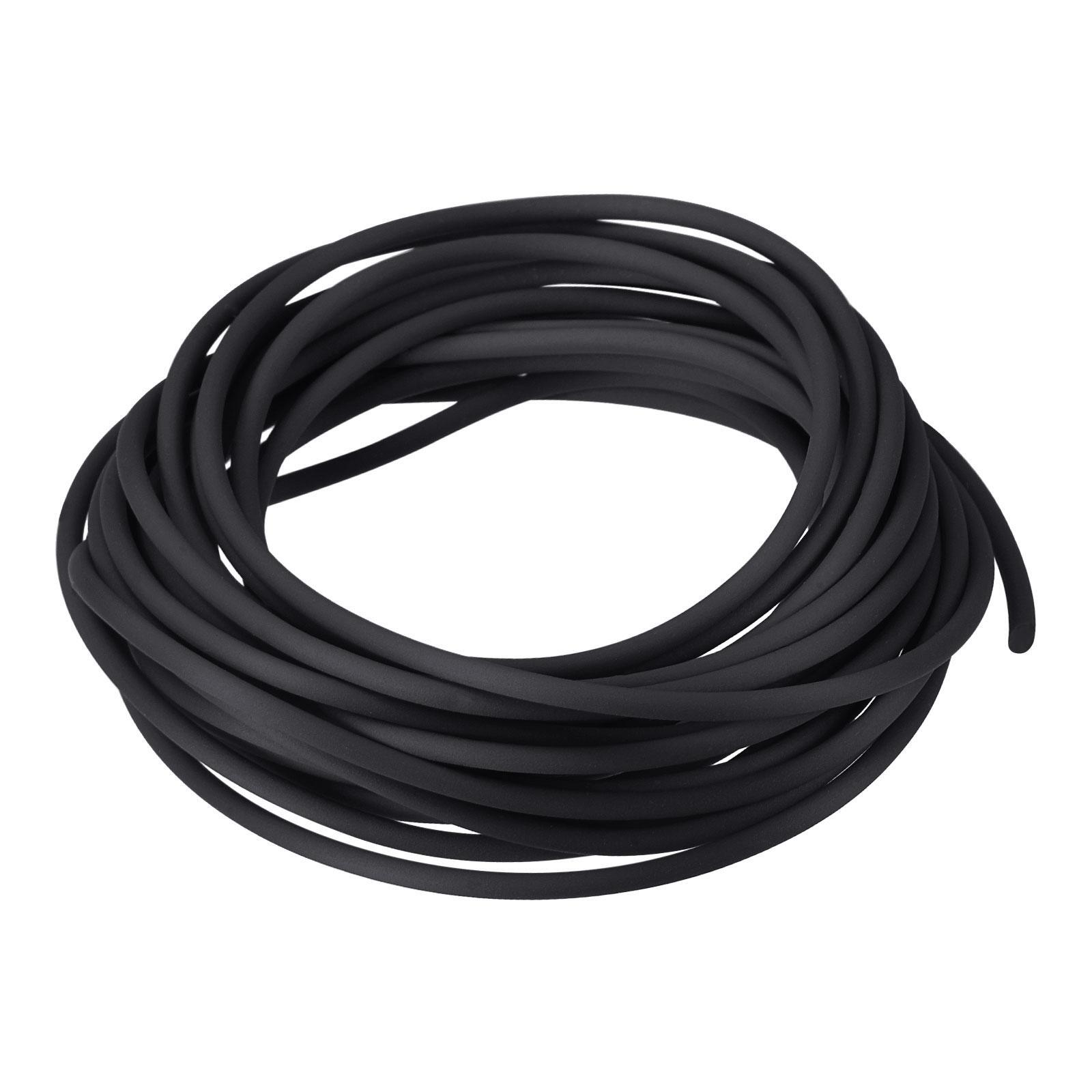 Solid Rubber Cord Tubing 10ft 1.5mm 1/16" Dia Matte Black Rubber Tube ...