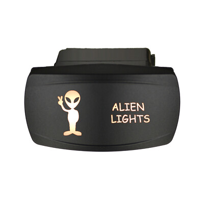 ALIEN LIGHTS 694SW Rocker Switch 12V Horizontal Laser LED white on off ...