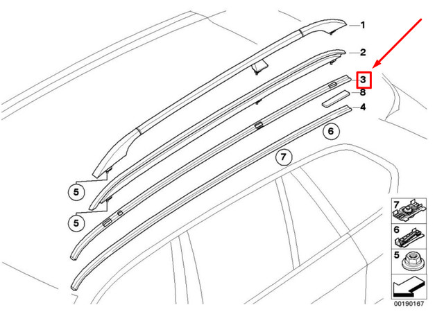BMW 51137250391 Genuine OEM Roof Molding for sale online | eBay