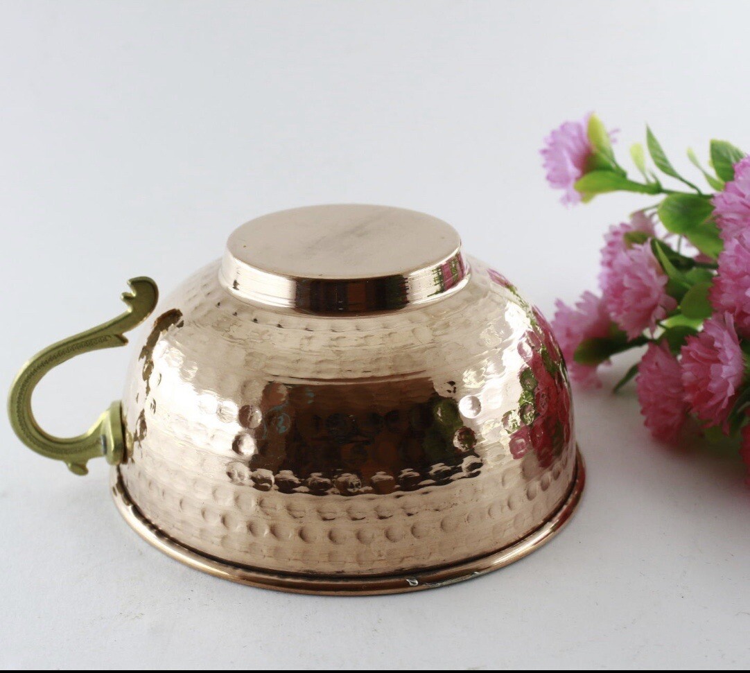 Copper Shaving Bowl HandMade Mug Brush Safety Razor Holder Turkish ...