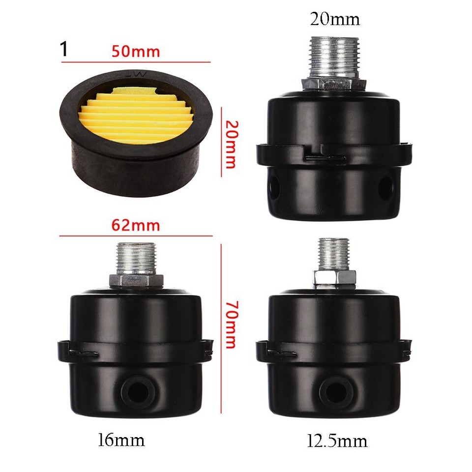 Intake Filter Metal Squelch Muffler Oil-Free Muffler Air Compressor Air ...