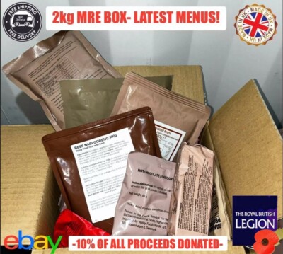 MYSTERY RATION PACK BOX 2KG British Army Rations Camping Hiking Bundle ...