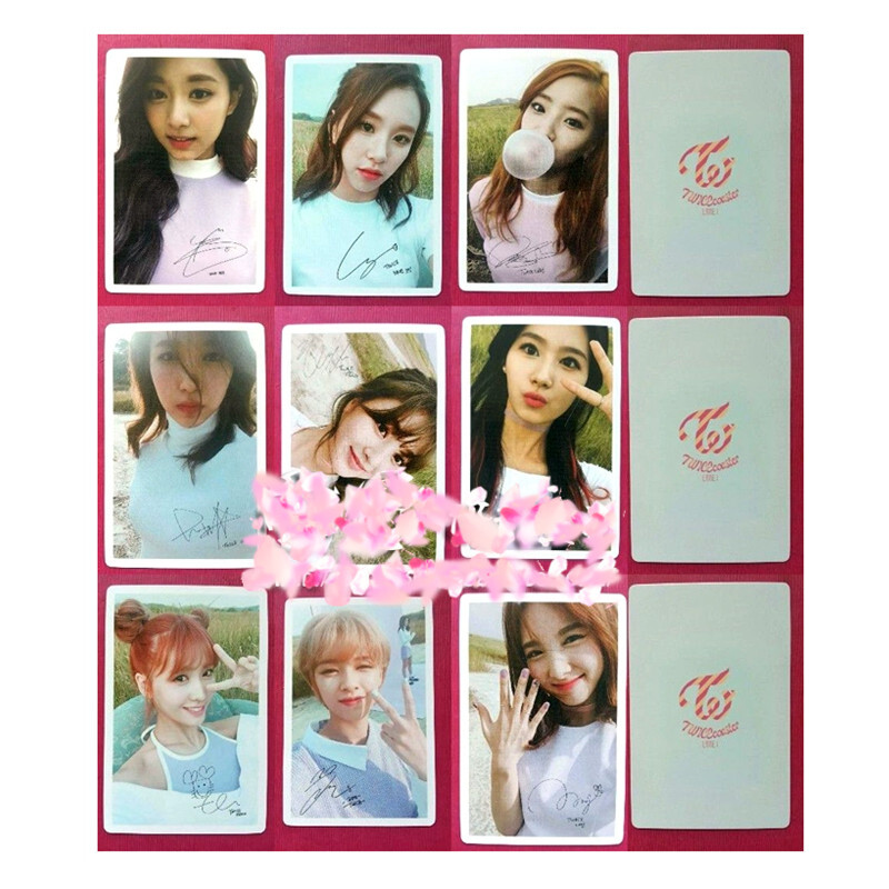 Kpop TWICE Coaster LANE1 Album Photo Card Self Made Autograph Photocard ...