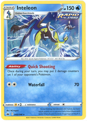 Inteleon - Holo Rare - Chilling Reign - Pokemon | eBay