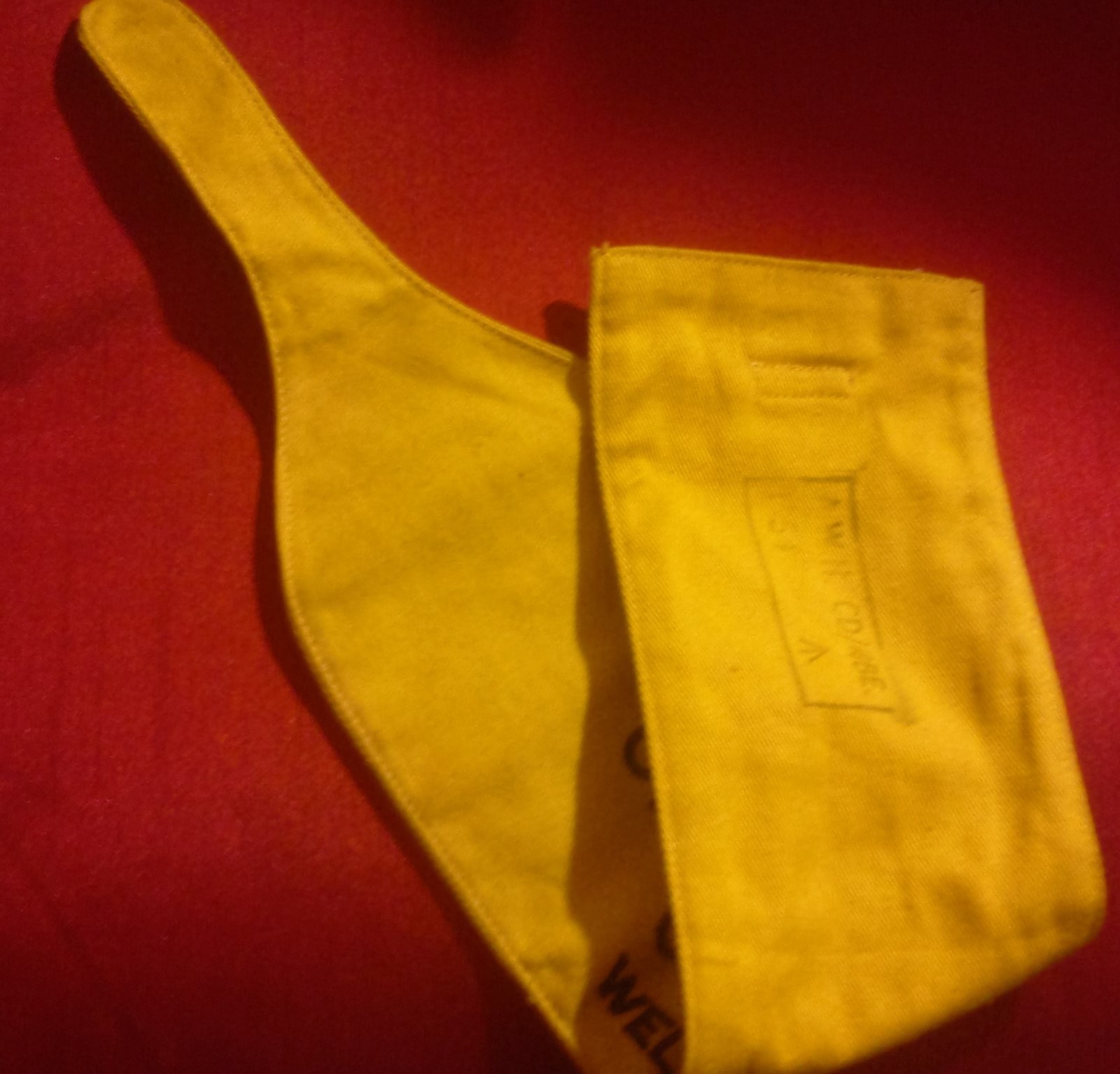 UK CIVIL DEFENCE CORPS WELFARE SECTION YELLOW ARM BAND COLD WAR ERA ...