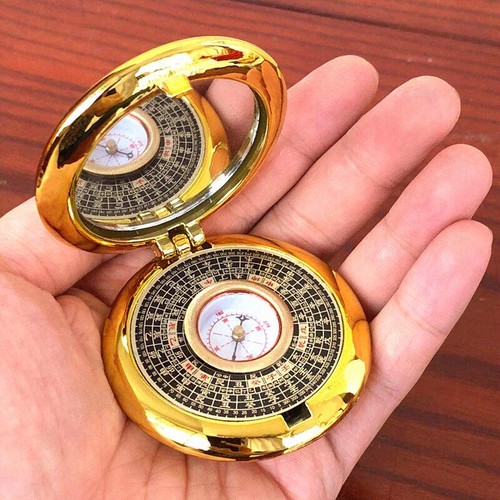 Pocket Feng Shui Compass Luo Pan Tool Dowsing Rod Master Blessed Home ...