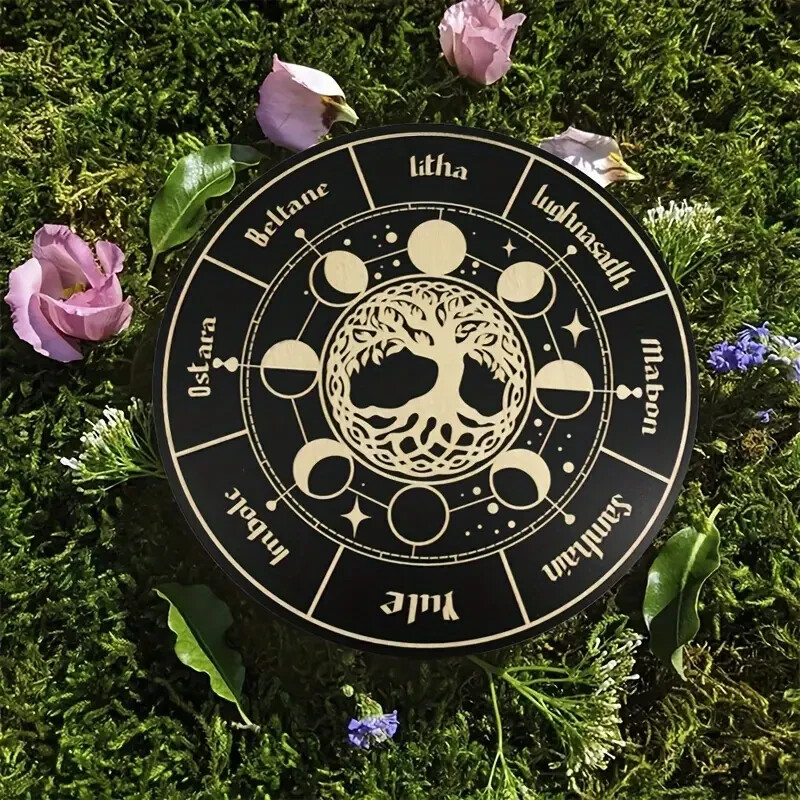 Pendulum Board-Tree of Life - wood - 6" dia.- for divination, dowsing ...