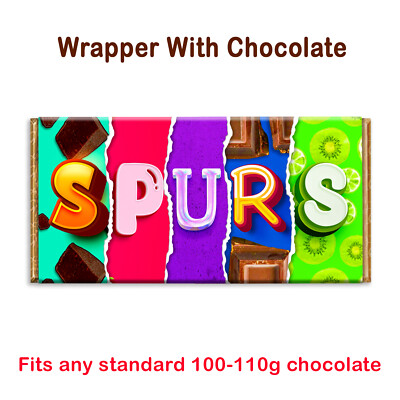 Spurs Football Club FC Novelty Chocolate Bar Wrapper Gift Present For ...
