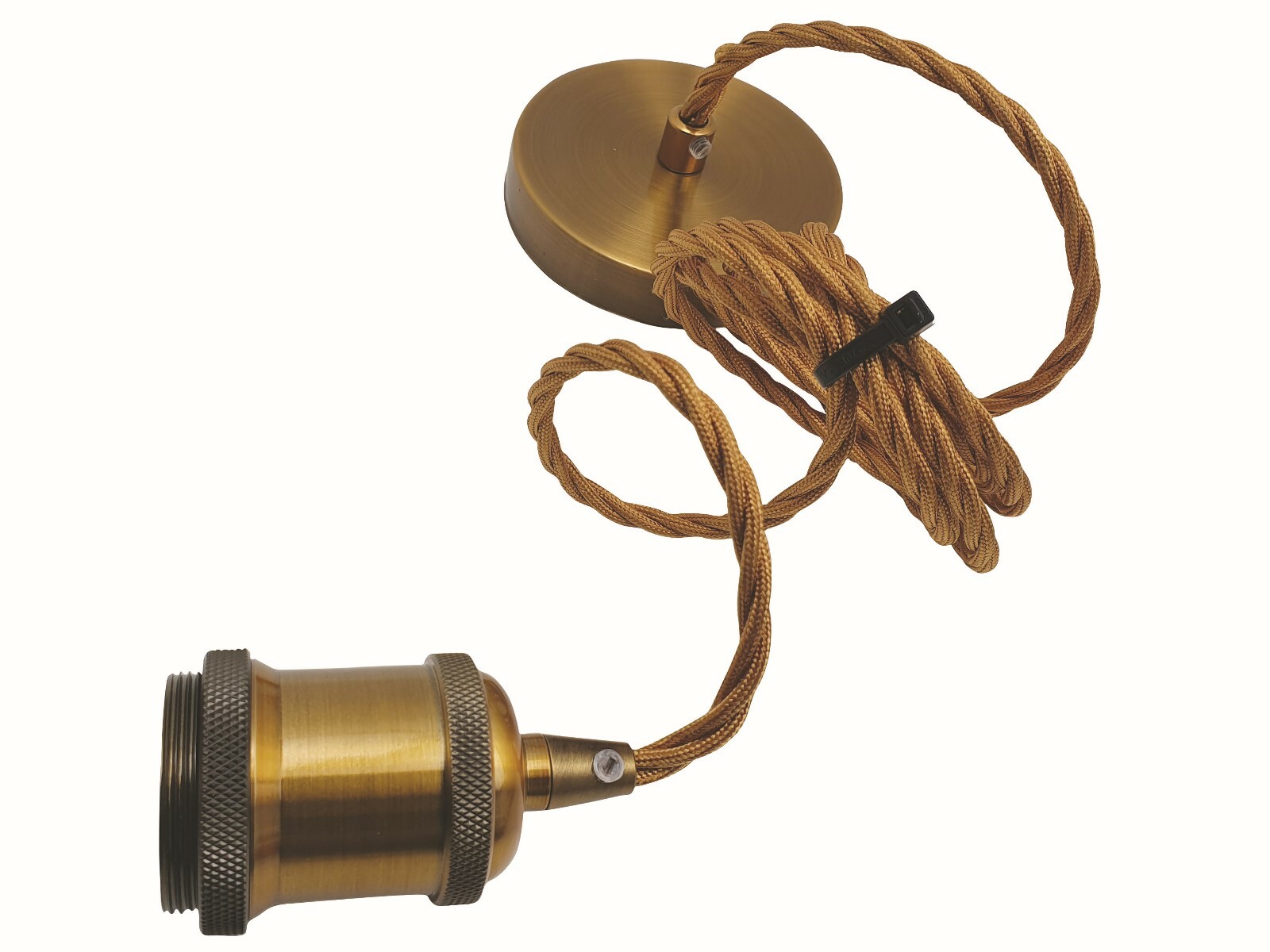 Ceiling Hanging Pendant Light Fabric Flex Lamp Holder E27 Fitting ...