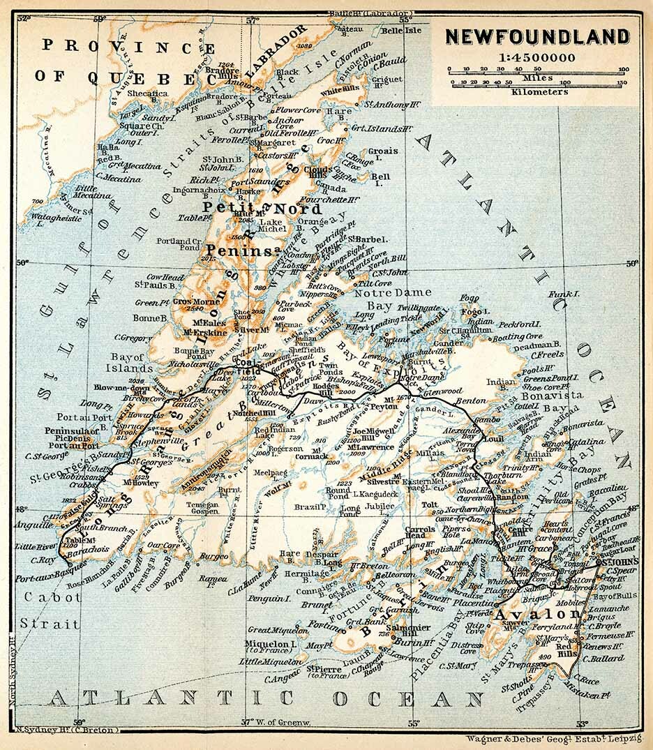 Nfld Map Snapshot, Canada: Newfoundland