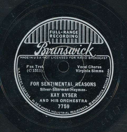 78tk-dance-BRUNSWICK 7759-Kay Kyser-(For sentimental reasons/Did you ...