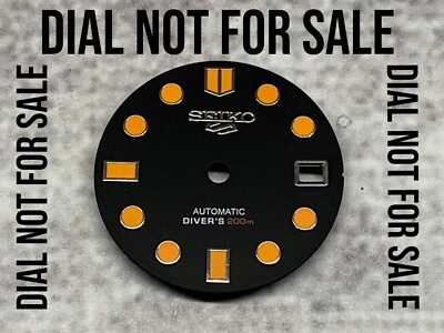 SEIKO 5 Silver dial logo replacement sticker Diver watch mod NH34 35 36 ...