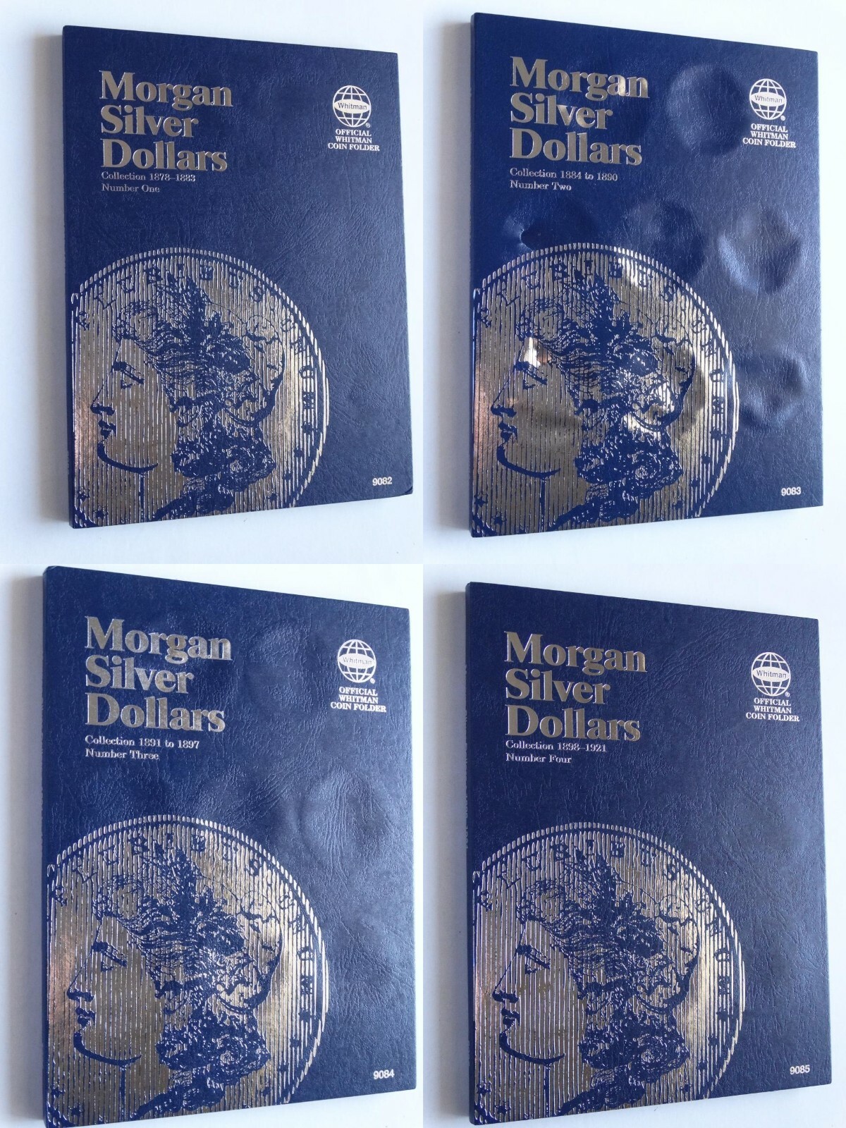 Set of 4 - Whitman Morgan Silver Dollars Coin Folders Number 1-4 1878 ...