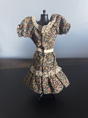 Vintage lot of Barbie Clone Clothes 2 Dresses 1 Sweater Beige & Brown ...