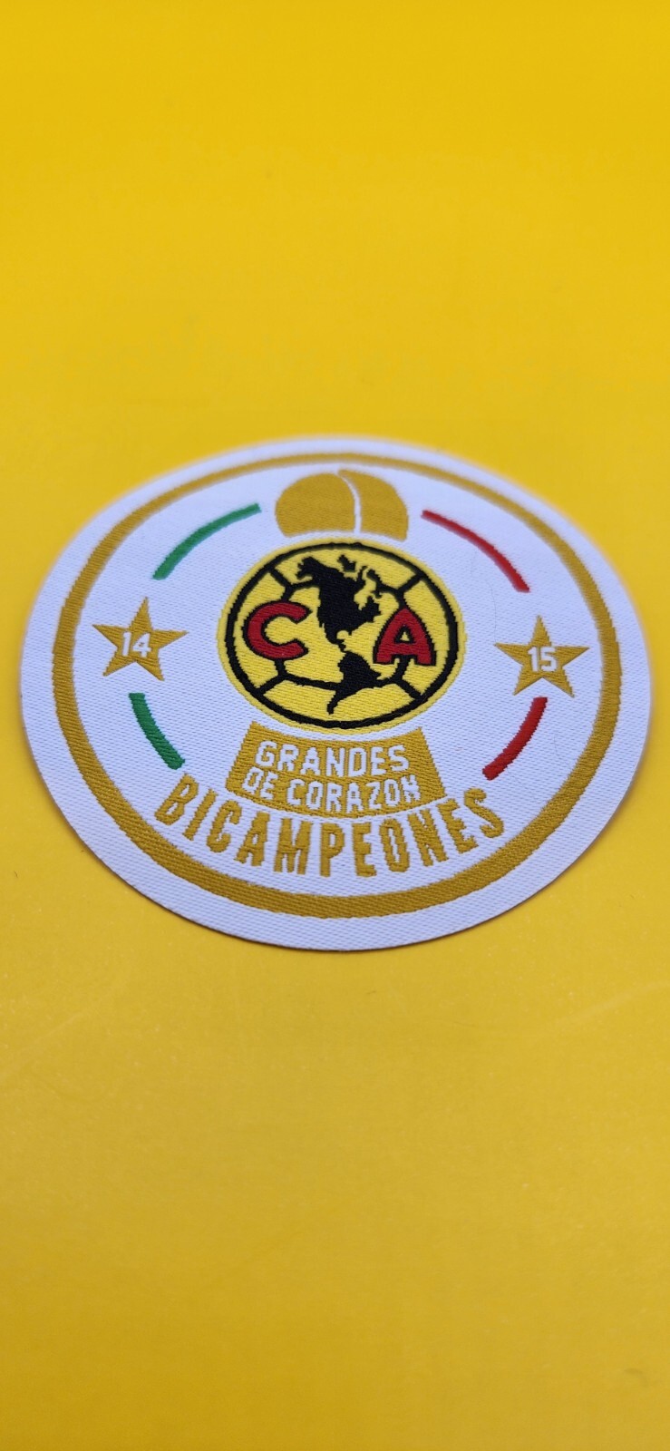 Custom Club America BICAMPEON 14/15 Patch- Parche Fútbol Mexicano Woven ...