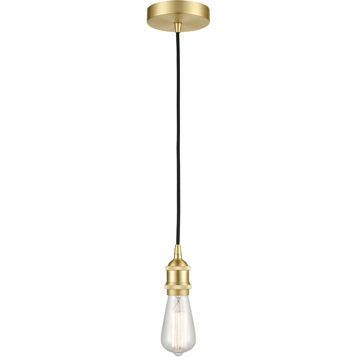 Innovations Lighting 616-1P-SB-LED Edison Mini Pendant Satin Brass | eBay