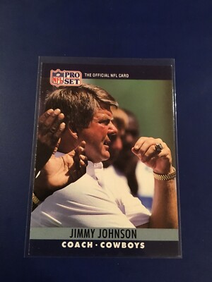 1990 Pro Set # 85 JIMMY JOHNSON ROOKIE Dallas Cowboys Coach Nice ! | eBay
