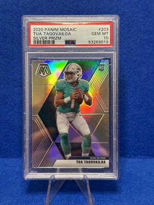 2020 Tua Tagovailoa RC #203 Mosaic Silver Prizm Psa 10 Gem Mint | eBay