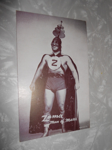 Vintage 1950's Zuma Man Of Mars Wrestler Exhibit Card.NR! | eBay