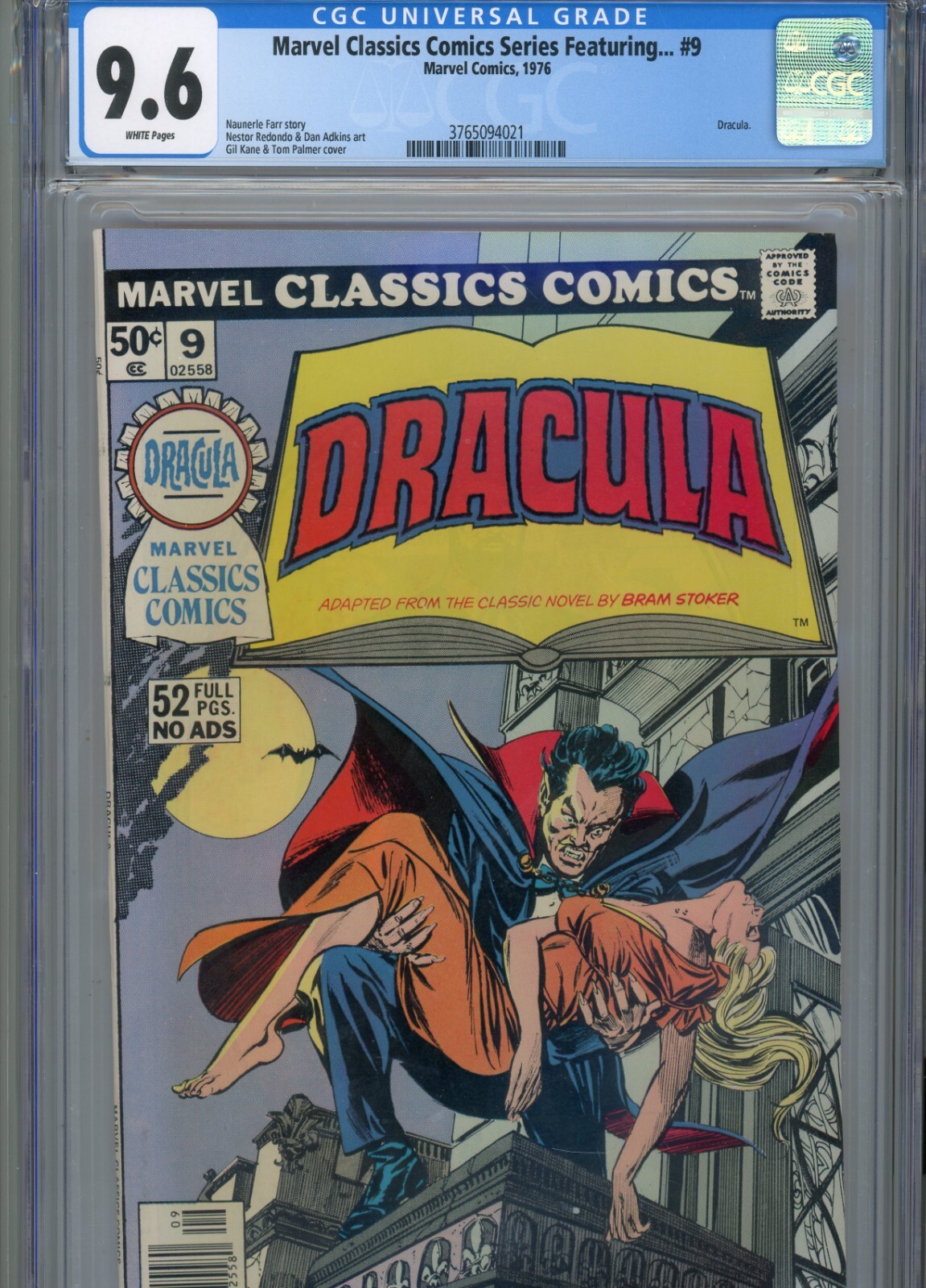 MARVEL CLASSIC COMICS SERIES FEATURING... #9 DRACULA CGC 9.6 | eBay