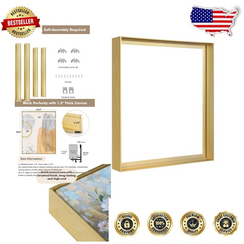 Stylish Gold Floater Frame 24x32” for Home Art - Perfect Gift for Art ...