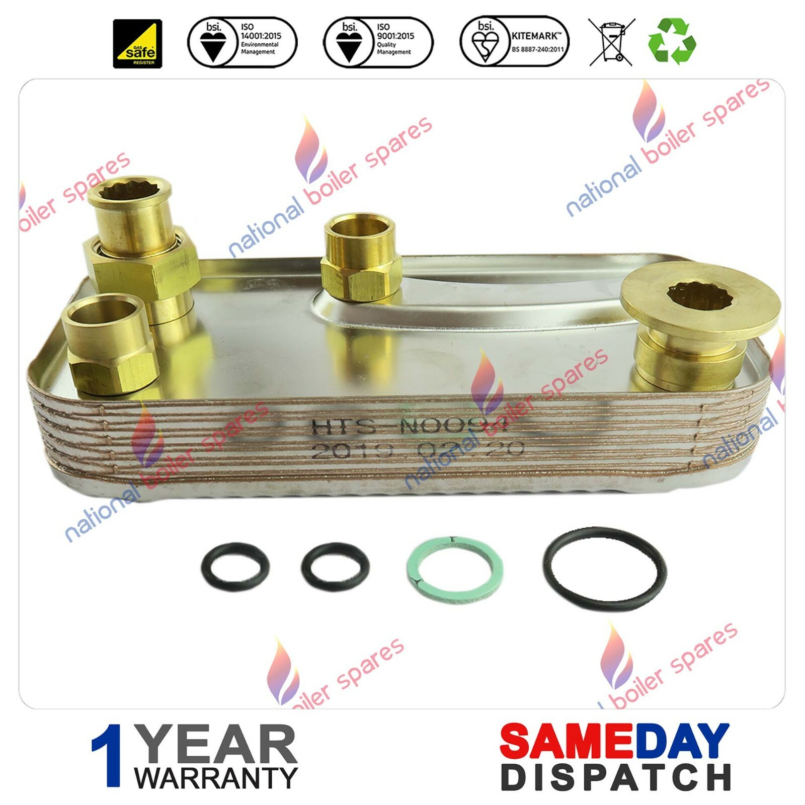 Worcester Bosch 24CDI 26CDI PLATE HEAT EXCHANGER 87161429000 WITH SEAL ...