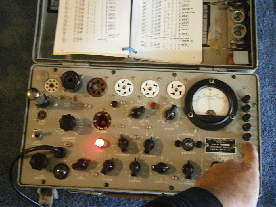 TV-7 B/U TUBE TESTER MADE BY HICKOK, SHOWN TESTING. | eBay