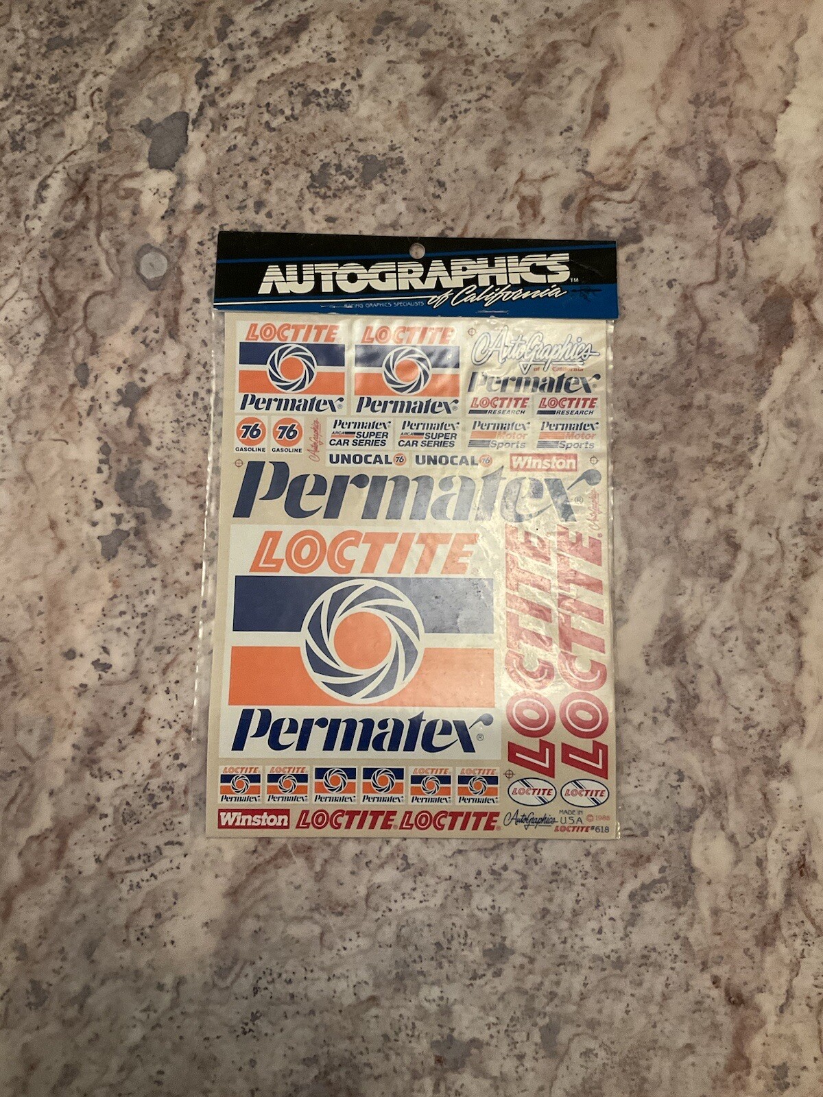 Vintage Autographics Loctite Sticker Sheet RC Pan Car Parma Bolink Body ...