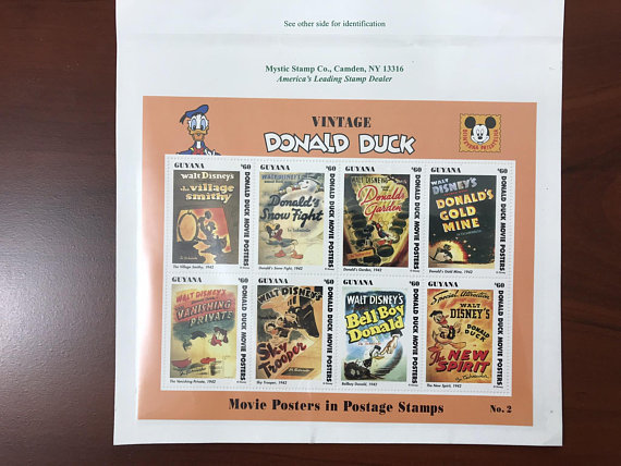 1993 Guyana #2770a-h Disney, Movie Posters Donald Duck Postage Stamps ...