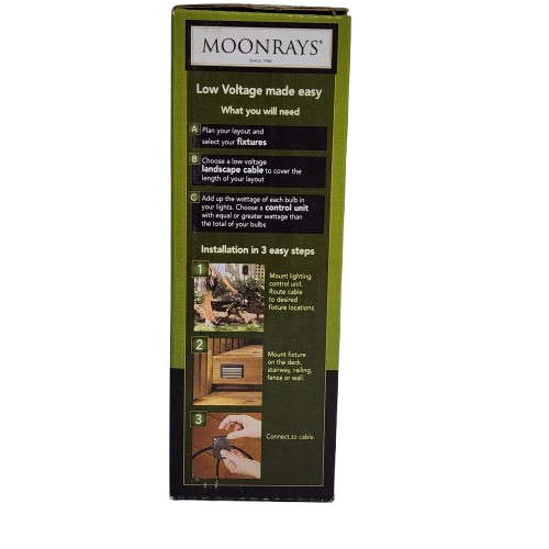 2 Pack Moonrays 95751 Low Voltage Metal Deck/Post/Stair Light Fixtures ...