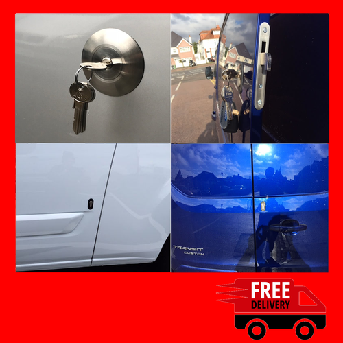 Ford Transit Custom 2012>Rear Van Security Deadlock Kit With Hook Lock ...