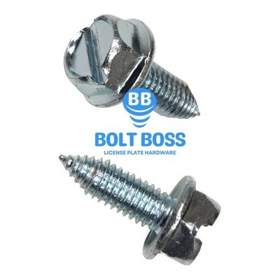 BOLT BOSS Metric Hex Head License Plate Screws 400 Pack 6mm x 20mm ...