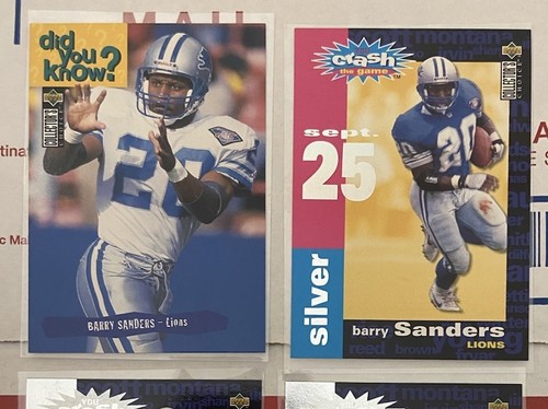 Lot of 4 Barry Sanders Cards 1995 Collector's Choice You Crash The Game ...