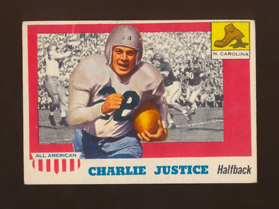 1955 Topps "All-American" Football -#63 CHARLIE JUSTICE (North Carolina ...