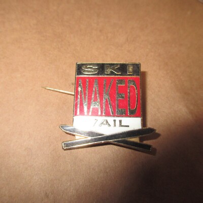 SKI Naked Vail Pin Vintage | eBay