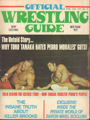 Official Wrestling Guide August 1972 Toru Tanaka Baron Mikel 042120DBE ...