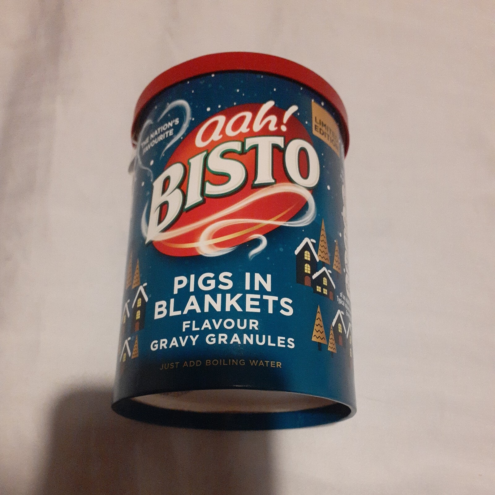 4 tubs ahh Bisto bacon flavour gravy Pigs in blanket sauce 190g x3=760g ...