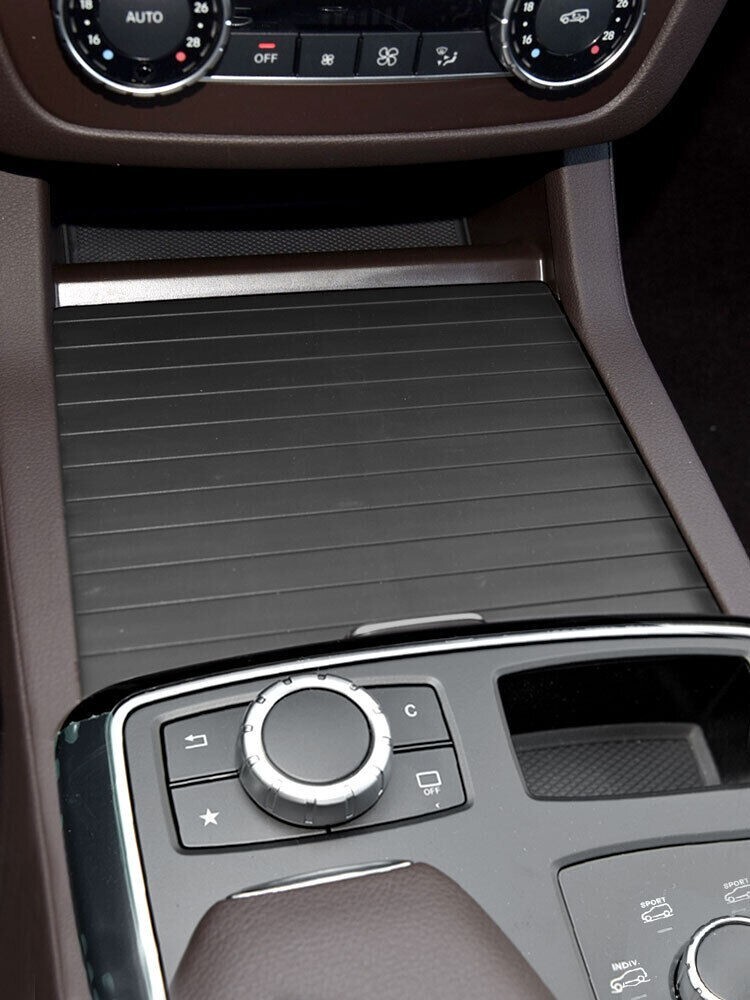 New Console Cup Holder Tray Roller Blind Cover For Mercedes W166 ML GL ...