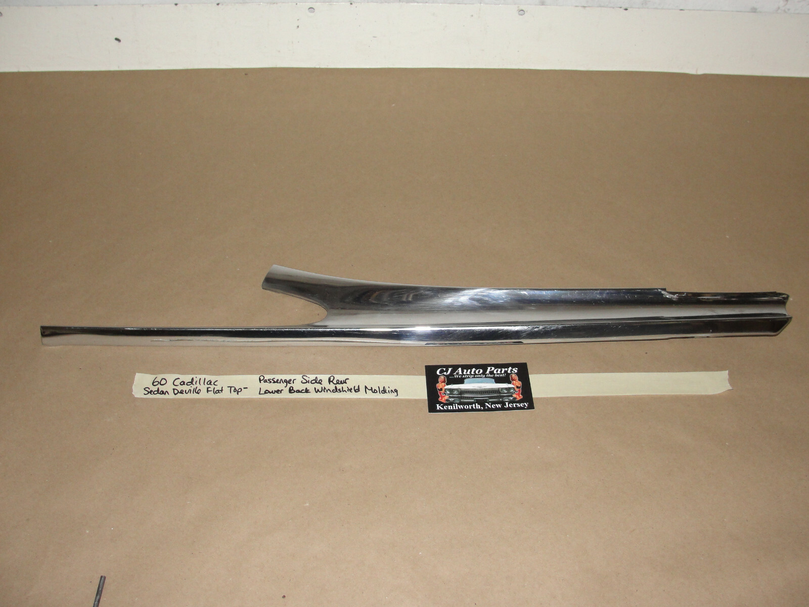 60 Cadillac Sdn Deville Flat Top RIGHT REAR WINDSHIELD BACK WINDOW ...