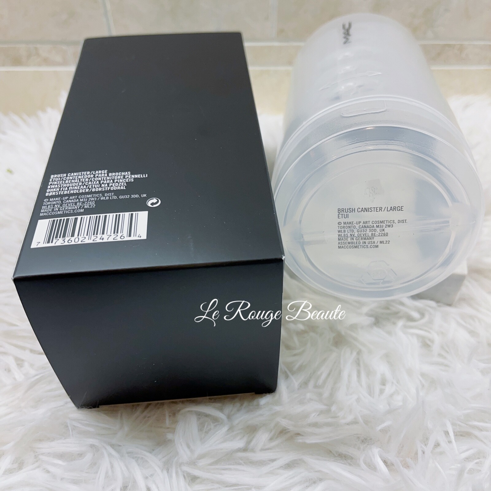MAC Cosmetics Brush Canister Large Adjustable Makeup Brush Holder Case ...