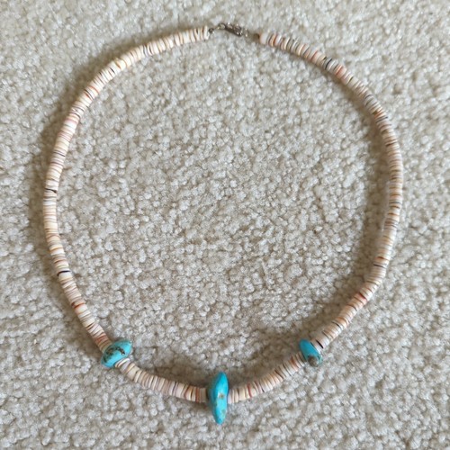 Vintage Pooka Puka Shell Necklace Turquoise Colorful Beachy Casual | eBay