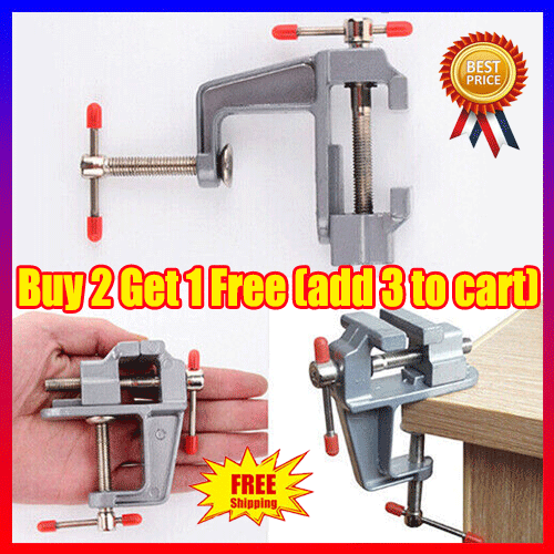 3.74 Inch Mini Aluminum Small Jewelers Hobby Clamp On Table Bench Vise ...