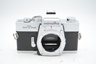 Minolta SRT 202 35mm Camera Body, Chrome (Version 1 with FP, & X Sync ...