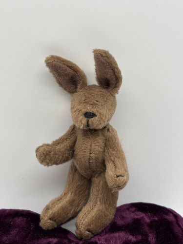 Knickerbocker Jointed Bunny Rabbit Plush Miniature Doll 4.5 Inch ...