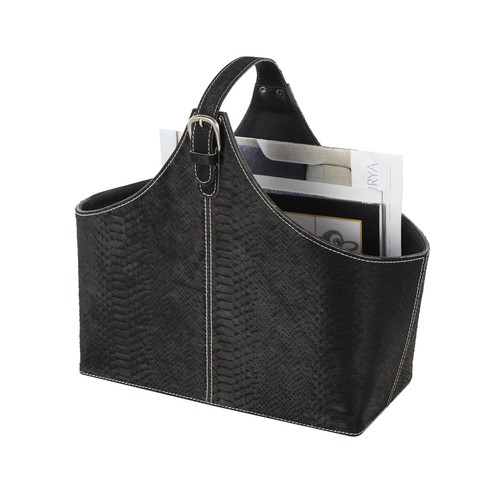 Leather Handmade Decorative Magazine Holder Box Style Single Slot ...